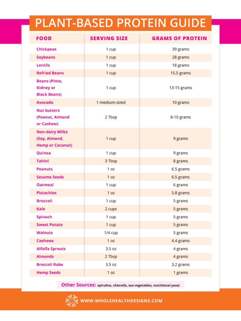 Plant-Based Protein Guide - Whole Health Designs
